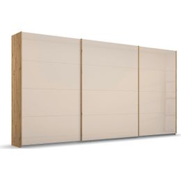 Schwebetürenschrank Rauch "Koluna" Schränke Gr. B/H/T: 360 cm x 210 cm x 62 cm, 3 St., beige (eiche artisan, glas champagner) Glasfront, inkl. 2 Innenschubladen sowie extra Böden