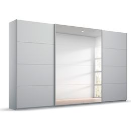 Schwebetürenschrank Rauch "Kleiderschrank Schrank Garderobe BESTSELLER KOLUNA mit Spiegel" Schränke Gr. B/H/T: 315 cm x 229 cm x 62 cm, 3 St., grau (seidengrau) inkl. 2 Innenschubladen sowie extra Einlegeböden MADE IN GERMANY