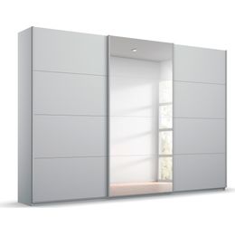 Schwebetürenschrank Rauch "Kleiderschrank Schrank Garderobe BESTSELLER KOLUNA mit Spiegel" Schränke Gr. B/H/T: 271 cm x 210 cm x 62 cm, 3 St., grau (seidengrau) inkl. 2 Innenschubladen sowie extra Einlegeböden MADE IN GERMANY