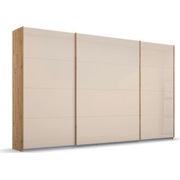 Schwebetürenschrank Rauch "Koluna" Schränke Gr. B/H/T: 315 cm x 229 cm x 62 cm, 3 St., beige (eiche artisan, glas champagner) Glasfront, inkl. 2 Innenschubladen sowie extra Böden