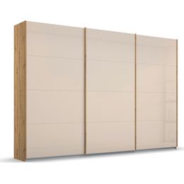 Schwebetürenschrank Rauch "Koluna" Schränke Gr. B/H/T: 271 cm x 229 cm x 62 cm, 3 St., beige (eiche artisan, glas champagner) Glasfront, inkl. 2 Innenschubladen sowie extra Böden