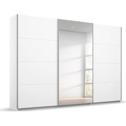 Schwebetürenschrank Rauch "Kleiderschrank Schrank Garderobe BESTSELLER KOLUNA mit Spiegel" Schränke Gr. B/H/T: 271 cm x 210 cm x 62 cm, 3 St., weiß (alpinweiß) inkl. 2 Innenschubladen sowie extra Einlegeböden MADE IN GERMANY