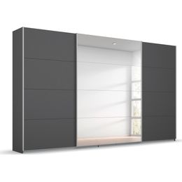 Schwebetürenschrank Rauch "Kleiderschrank Schrank Garderobe BESTSELLER KOLUNA mit Spiegel" Schränke Gr. B/H/T: 315 cm x 229 cm x 62 cm, 3 St., grau (graumetallic) inkl. 2 Innenschubladen sowie extra Einlegeböden MADE IN GERMANY