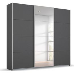 Schwebetürenschrank Rauch "Kleiderschrank Schrank Garderobe BESTSELLER KOLUNA mit Spiegel" Schränke Gr. B/H/T: 203 cm x 229 cm x 62 cm, 3 St., grau (graumetallic) inkl. 2 Innenschubladen sowie extra Einlegeböden MADE IN GERMANY