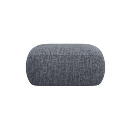 Pouf FLEXLUX "Torino, rund, bodennah, Sitzhocker, Polsterhocker" Poufs Gr. B/H/T: 91cm x 46cm x 91cm, Chenille, grau (granite grey) Modernes, organisches Hocker-Design, Kaltschaum, Wellenunterfederung