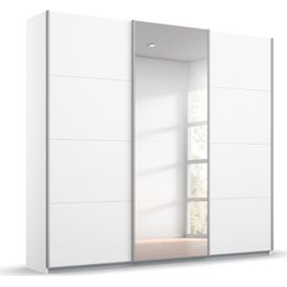 Schwebetürenschrank Rauch "Kleiderschrank Schrank Garderobe BESTSELLER KOLUNA mit Spiegel" Schränke Gr. B/H/T: 203 cm x 229 cm x 62 cm, 3 St., weiß (alpinweiß) inkl. 2 Innenschubladen sowie extra Einlegeböden MADE IN GERMANY