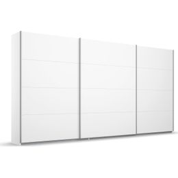 Schwebetürenschrank Rauch "Kleiderschrank Schrank Garderobe KOLUNA mit Dekor-Front" Schränke Gr. B/H/T: 360 cm x 229 cm x 62 cm, 3 St., weiß (alpinweiß) inkl. 2 Innenschubladen sowie extra Einlegeböden MADE IN GERMANY