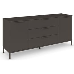 Kommode Rauch "Flipp" Sideboards Gr. B/H/T: 160cm x 72cm x 42cm, 3 St., grau (graphit) 2-türig mit 3 Schubladen und Soft-Close-Funktion