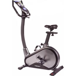 Ergometer Christopeit Sport "EM 8000" Fahrradtrainer Gr. ohne Unterlegmatte, schwarz (schwarz - grau) Kinomap App kompatibel