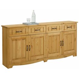 Sideboard Home Affaire "Trinidad" Sideboards Gr. B/H/T: 194cm x 89cm x 37cm, beige (natur/geölt) Kommode, Breite 194 cm