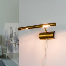 Licht-Erlebnisse Bilderleuchte Stecker in Bronze 2x G9 Wohnzimmer