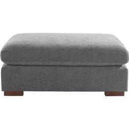 Polsterhocker Home Affaire "Fresh Pond", grau (dunkelgrau), B:120cm H:53cm T:84cm, 100% Polyester, Hocker, Polsterhocker, weich gepolstert, passend zur Serie "Fresh Pond", in vielen Farben