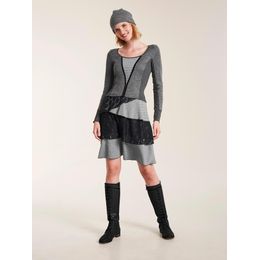 Strickkleid Heine "Jersey-Kleid" Gr. 36, Normalgrößen, schwarz Damen Kleider