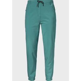 Schöffel Outdoorhose SCHÖFFEL "Pants Vienna L", Damen, Gr. 38, Normalgrößen, grün (6755, grün), Oberstoff: 87% Polyester 13% Elasthan, modisch, Hosen