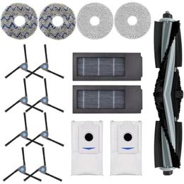 Zubehör für Ecovacs Deebot X2, X2 Omni, X2 Pro, DEX86 Staubsauger-Ersatzteile, 1 Hauptbürste, 8 Seitenbürsten, 4 Reinigungstücher, 2 Filter, 2