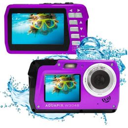 Easypix W3048 Edge lila - Unterwasserkamera, Dual Display dede 48 MP