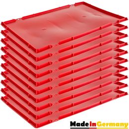 Kingpower 10x Deckel Eurobox 40 x 60 cm Deckel Fleischerkiste 40 x 60 cm Deckel Fleischkiste Deckel Metzgerkiste Deckel Stapelkiste Eurokasten 40 x 60 cm Rot