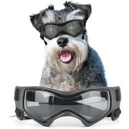 Sonnenbrille für mittelgroße Hunde, UV-Schutz, Mops-Sonnenbrille für kleine und mittelgroße Hunde, winddicht, beschlagfrei, schneesicher, einfach zu