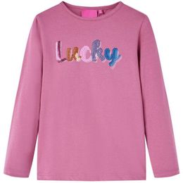 Kinder-Langarmshirt Himbeerrosa 128