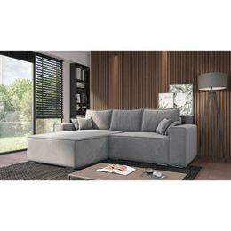 E-meubles - Ecksofa mit Schlaffunktion und Bettkasten, Couch für Wohnzimmer, Schlafsofa Sofagarnitur Sofa Eckcouch L-Form Wohnlandschaft mit