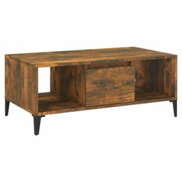 Jinlefu - Couchtisch Räuchereiche 90x50x36,5 cm Holzwerkstoff vidaXL