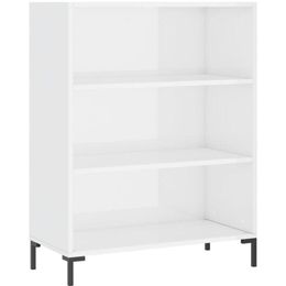 Jinlefu - Bücherregal Hochglanz-Weiß 69,5x32,5x90 cm Holzwerkstoff vidaXL