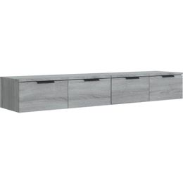 Jinlefu - Wandschränke 2 Stk. Grau Sonoma 68x30x20 cm Holzwerkstoff vidaXL