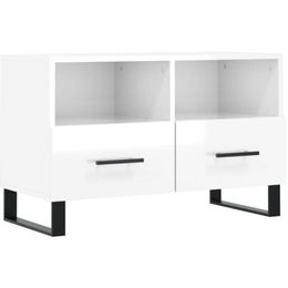 TV-Schrank Hochglanz-Weiß 80x36x50 cm Holzwerkstoff vidaXL