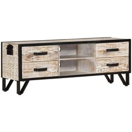 Jinlefu - TV-Schrank 110x30x41 cm Massivholz Akazie vidaXL