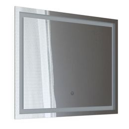 VICCO - Badezimmerspiegel Viola, Weiß, 80 x 65 cm mit LED-Beleuchtung