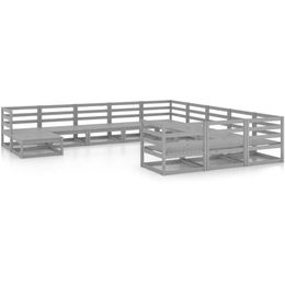 vidaXL - 12-tlg. Garten-Lounge-Set Massivholz Kiefer