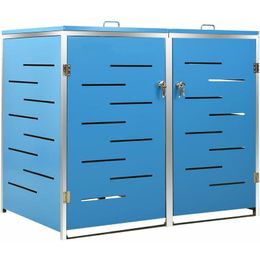 Mülltonnenbox für 2 Tonnen 138x77,5x112,5 cm Edelstahl vidaXL