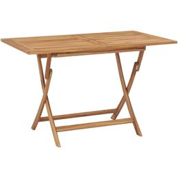 Gartentisch Klappbar 120x70x75 cm Massivholz Teak vidaXL