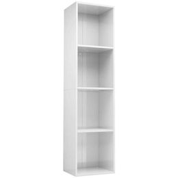 Bücherregal/TV-Schrank Hochglanz-Weiß 36x30x143cm Holzwerkstoff vidaXL