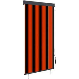 Außenrollo 80 x 250 cm Orange und Braun vidaXL