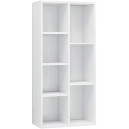 Bücherregal Hochglanz-Weiß 50x25x106 cm Holzwerkstoff vidaXL