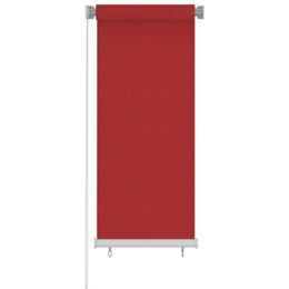 vidaXL - Außenrollo 60x140 cm Rot hdpe