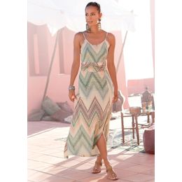 Lascana Midi-Kleid, Gr&uuml;n, Gr. 44, Damen, Strandkleider, Material: Viskose
