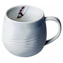 Räder räder Schneetag Tasse Goldkufen Porzellan weiß 0092536