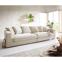 DeLife Big-Sofa Justo 310x110 cm Chenille Beige, Big Sofas