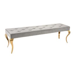 Riess Ambiente riess-ambiente Sitzbank MODERN BAROCK - 175cm schwarz Samt gold Edelstahl