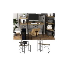 VICCO Arbeitstisch Fyrk 120 x 75 cm, Eiche Schwarz, Schreibtisch, Arbeitsplatz, Industrial