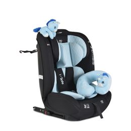 Moni Kindersitz i-Size i-Safe (76-150cm) Isofix, Top Tether, 13-fach verstellbar blau