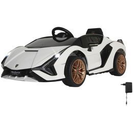 Elektro-Kinderauto Jamara "Ride-on Lamborghini Sián FKP 37" Elektro-Kinderfahrzeuge weiß Kinder