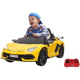 Elektro-Kinderauto Jamara "Ride-on Lamborghini Aventador SVJ" Elektro-Kinderfahrzeuge gelb Kinder