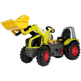 Tretfahrzeug Rolly Toys "Premium Claas Axion 960", grün, Tretfahrzeuge, KinderB:56,5cm H:91cm T:154cm, Kunststoff, Kindertraktor mit Lader und Bremse, B:56,5cm H:91cm T:154cm