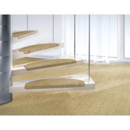 Stufenmatte Dekowe "Mara S2" Teppiche Gr. B: 25cm 15 St., 5mm, L: 65cm, beige (champagner) 100% Sisal, große Farbauswahl, selbstklebend, auch als Set 15 Stück