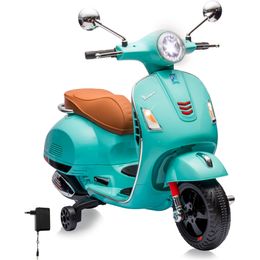 Elektro-Kinderroller Jamara "Ride-on Vespa GTS 125 mintgrün 12V", grün (mintgrün), Elektro-Kinderfahrzeuge, KinderB:45,5cm H:76cm T:101cm, mit Licht, B:45,5cm H:76cm T:101cm