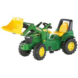 Tretfahrzeug Rolly Toys "John Deere 7930" Tretfahrzeuge grün Kinder Kindertraktor mit Lader