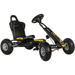 Go-Kart Ferbedo "Ferbedo ATX Racer" Tretfahrzeuge schwarz (schwarz, gelb) Kinder BxTxH: 64x102x60 cm